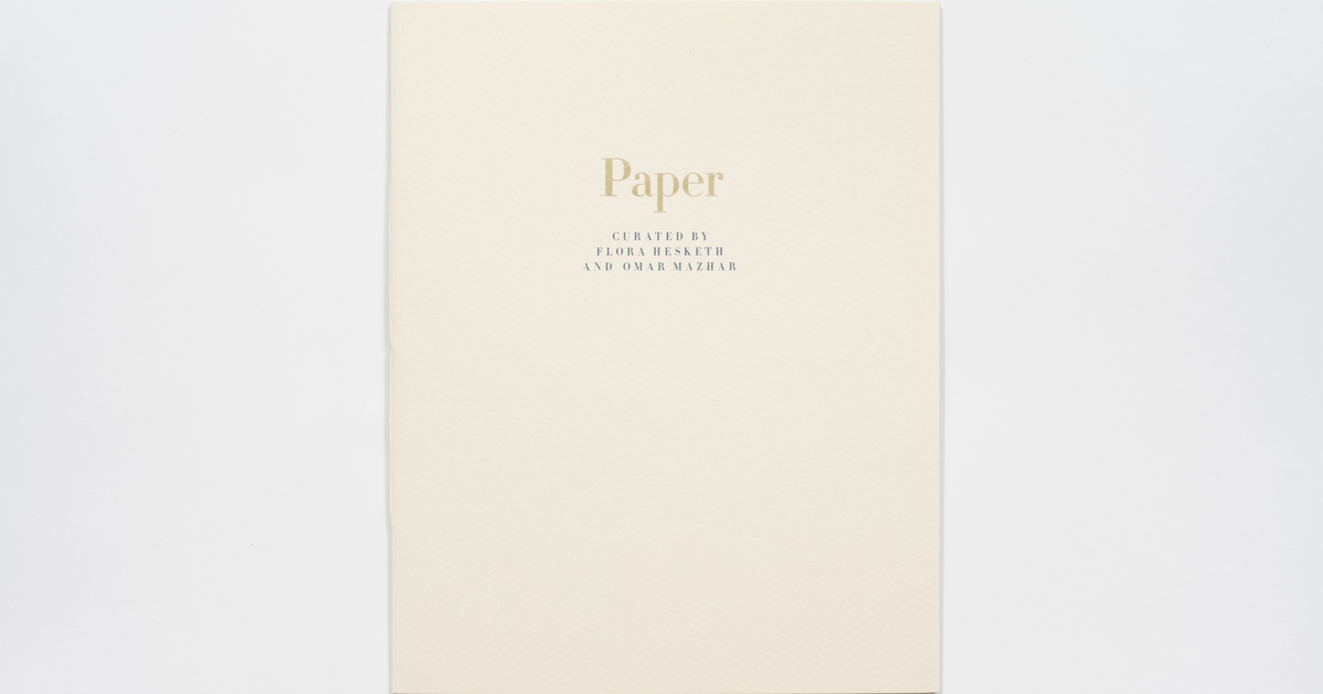 Publication: Group Exhibition: Paper | Tristan Hoare Gallery